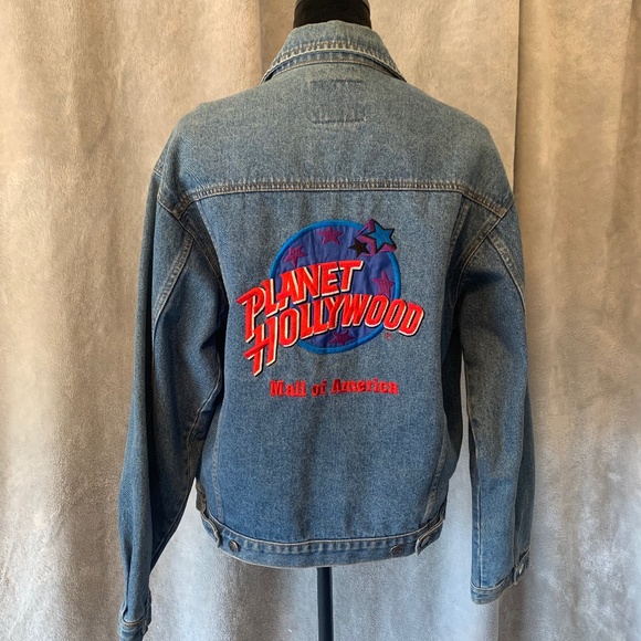 Jackets & Coats | Vintage Planet Hollywood Denim Jacket | Poshmark
